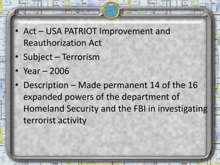 Laws of interest to security professionals | PPSX