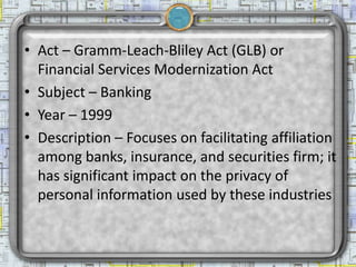 Laws of interest to security professionals | PPSX