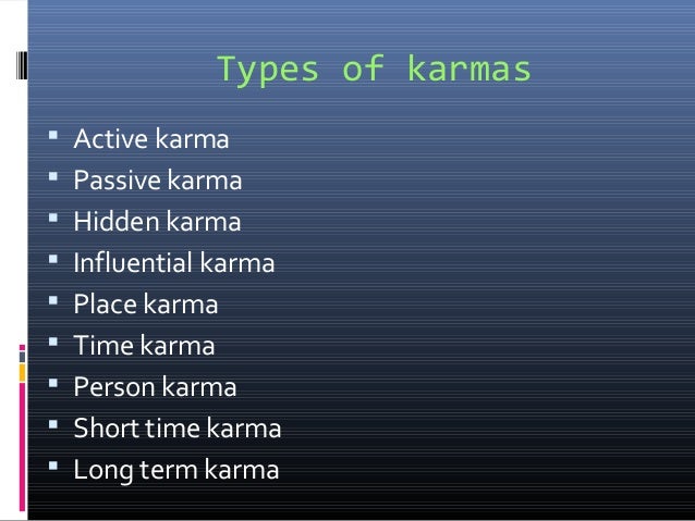 Laws of Karmas