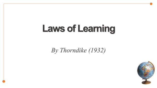Laws of Learning | PPTX | Science