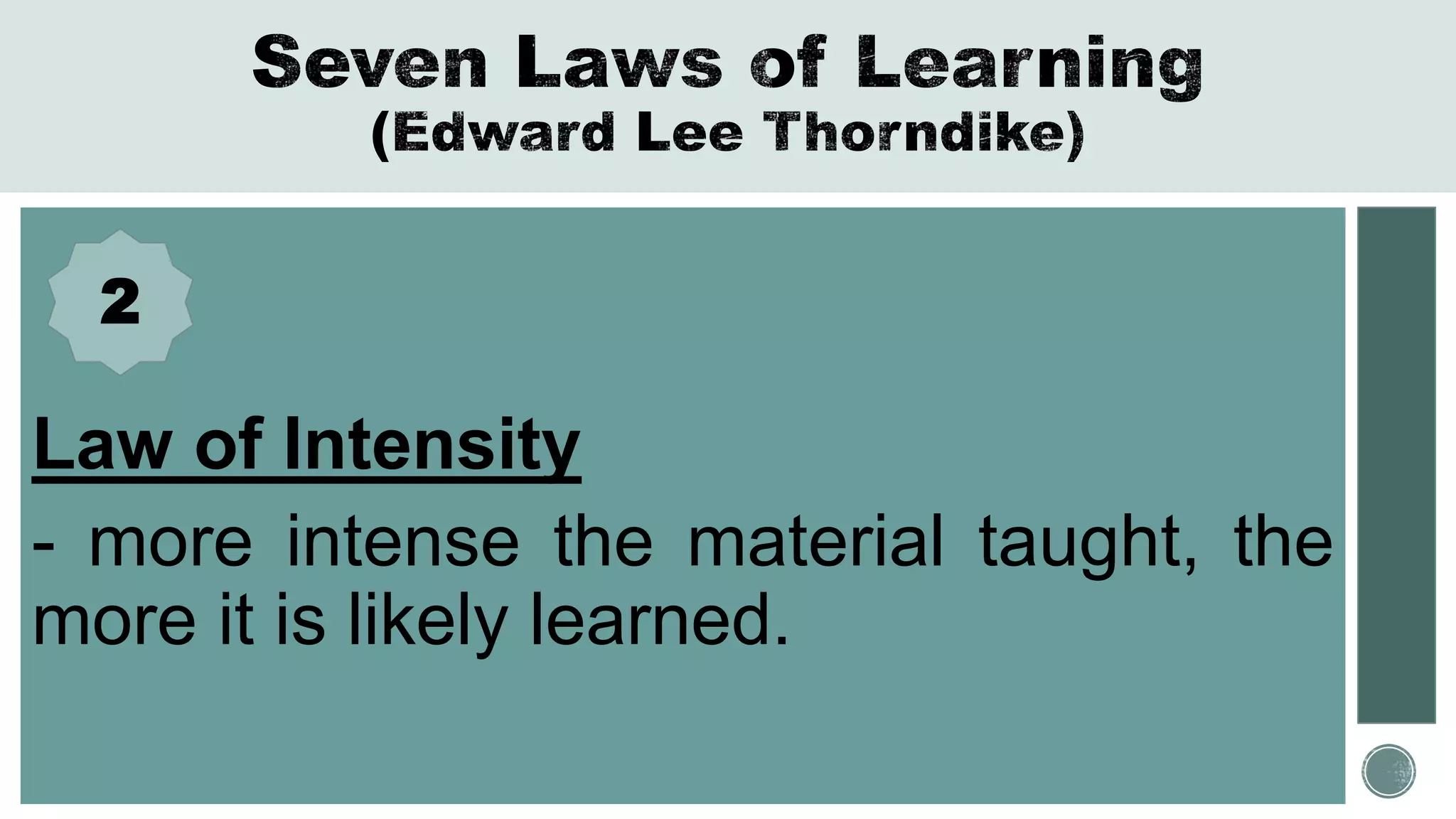 Laws of Learning | PPTX