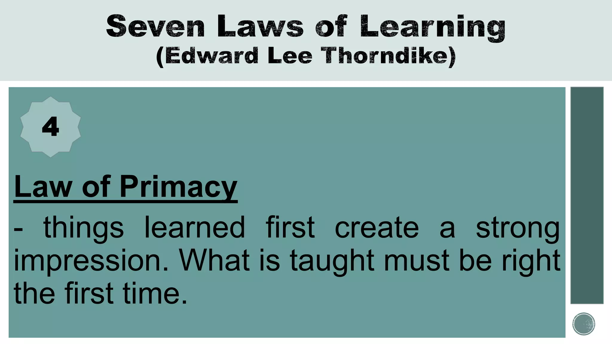 Laws of Learning | PPT