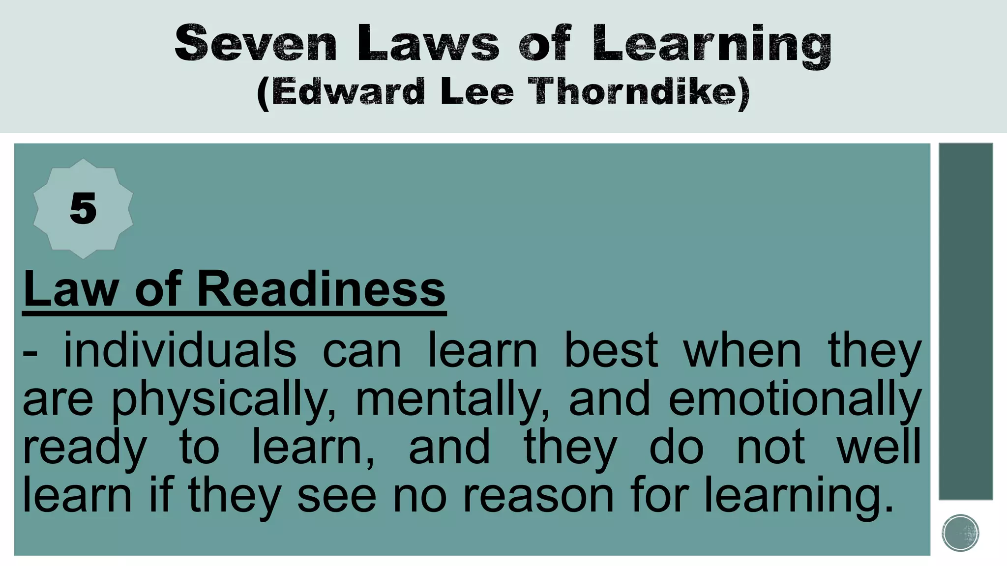 Laws of Learning | PPTX