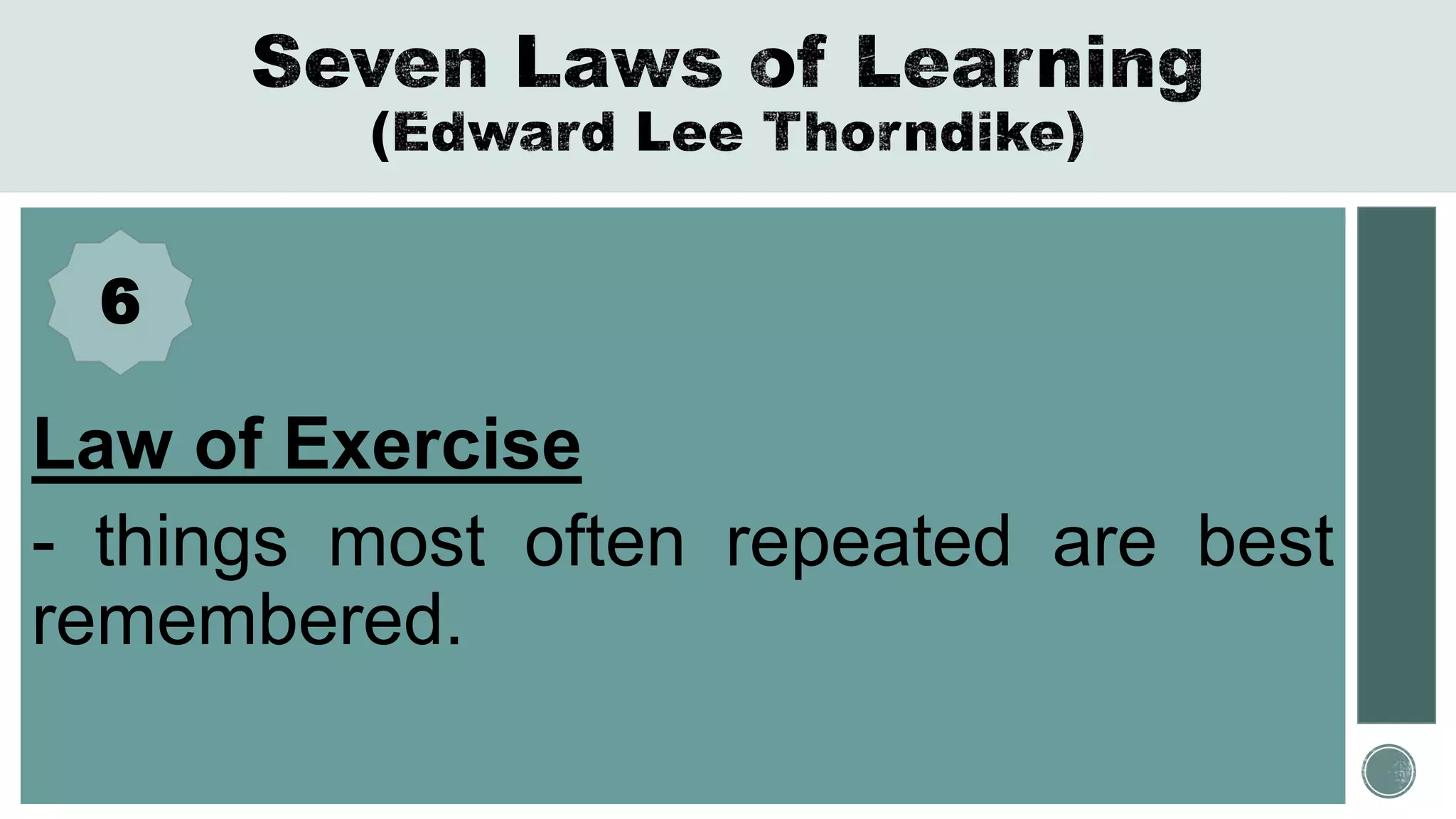 Laws of Learning | PPTX