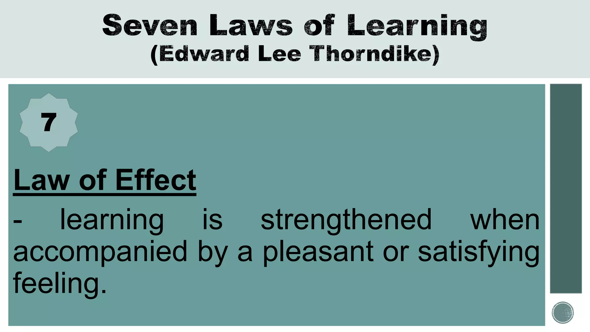 Laws of Learning | PPT
