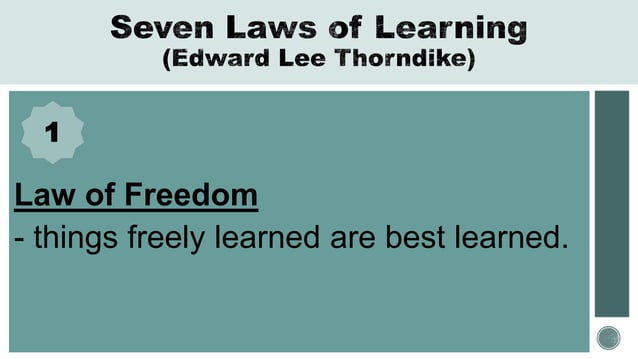 Laws of Learning | PPTX