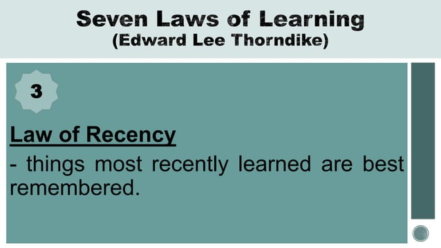 Laws of Learning | PPT