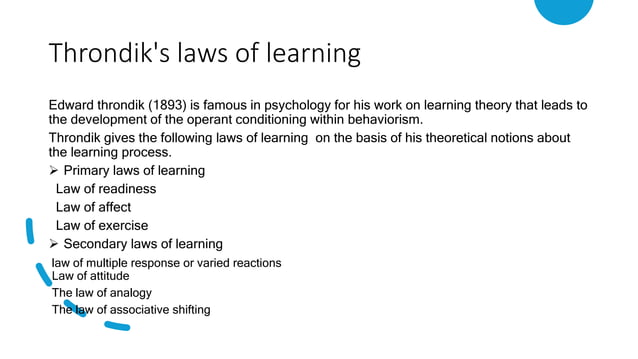 laws of learning .pptx | Education