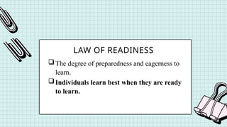 LAWS OF LEARNING IN LITRACY TRAINING PROGRAM LTS 2.pptx