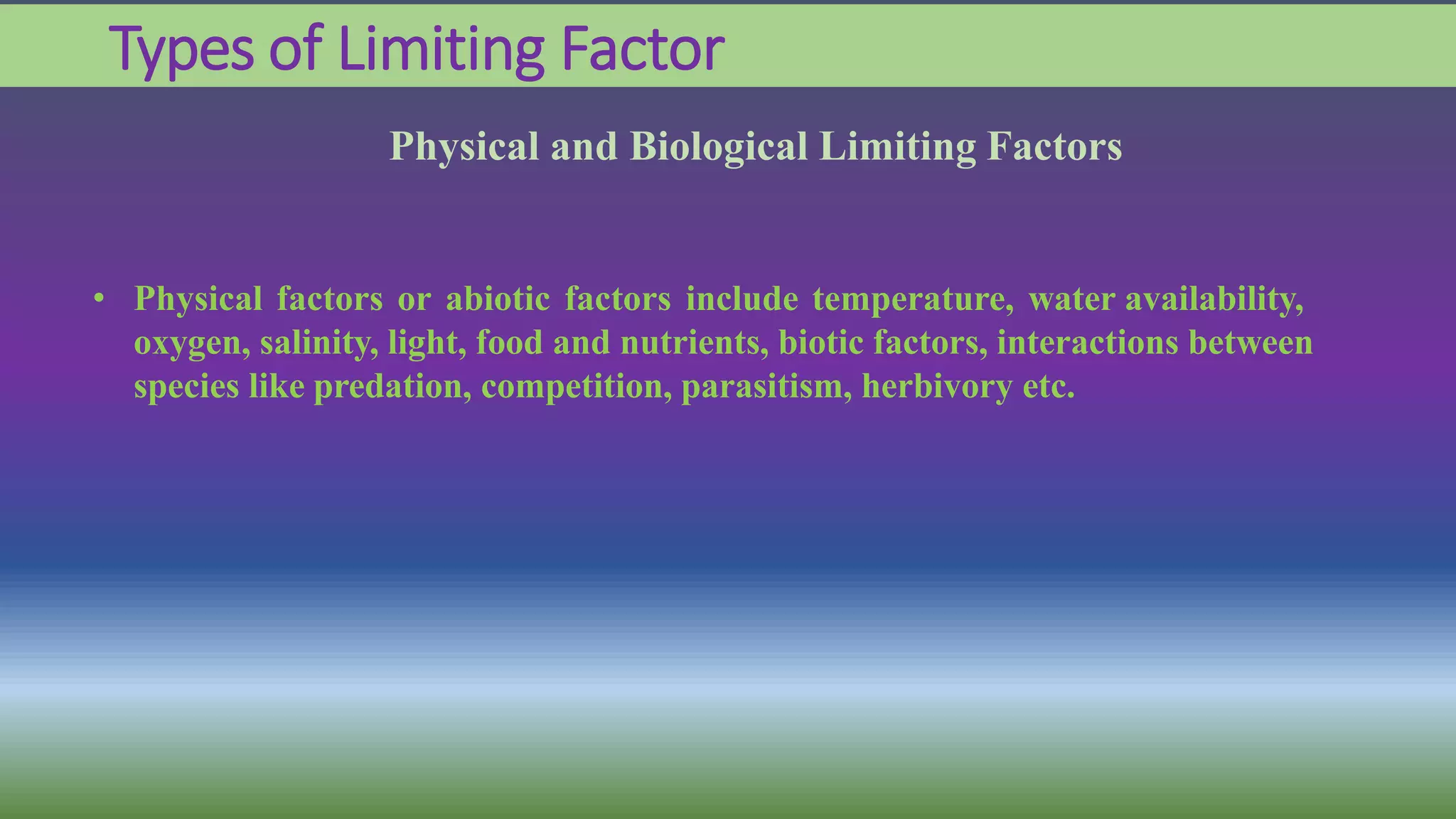 Laws of limiting factors | PPTX