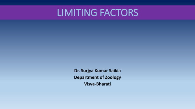 Laws of limiting factors | PPTX | Geography | Science