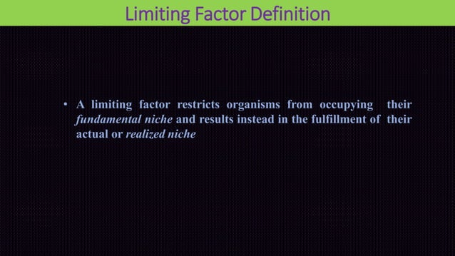 Laws of limiting factors | PPTX | Geography | Science