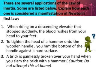 First Law of Motion- Law of Inertia | PPTX