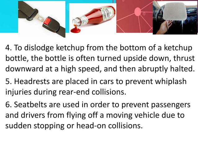 First Law of Motion- Law of Inertia | PPTX | First Aid | Injuries