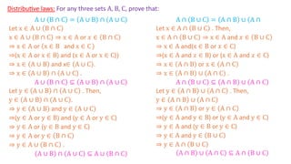 Laws of set operations (Sets, relations and functions) | PPT