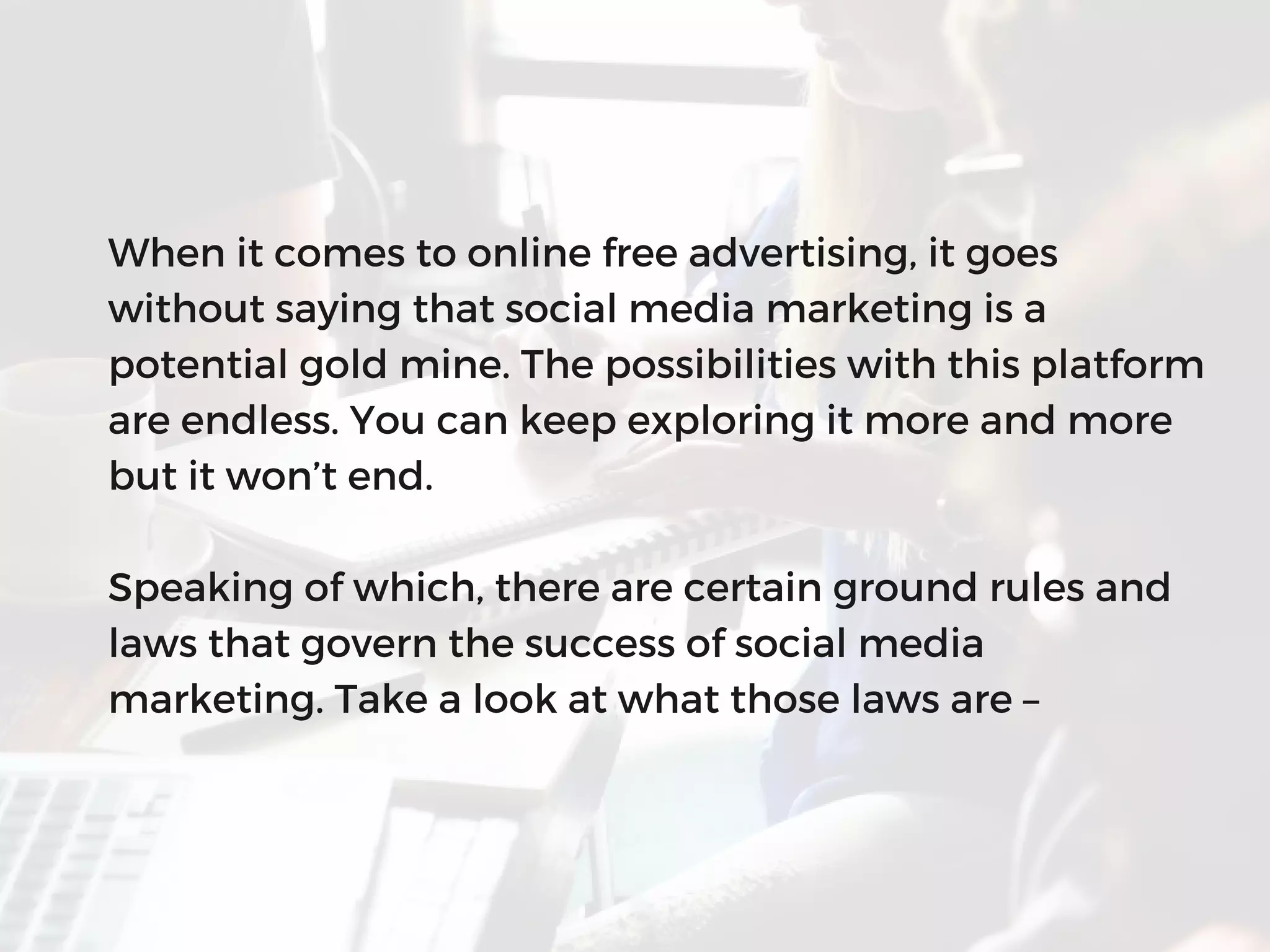 Laws of Social Media Marketing | PPT