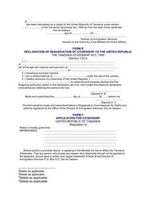 Laws of Tanzania - Tanzania-Citizenship-Regulations-CAP-357.pdf