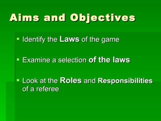 Laws of the game | PPT