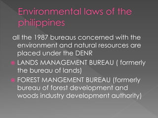 Laws of the government on environmental problems and sustainable ...