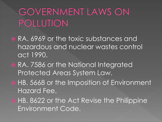 Laws of the government on environmental problems and sustainable ...
