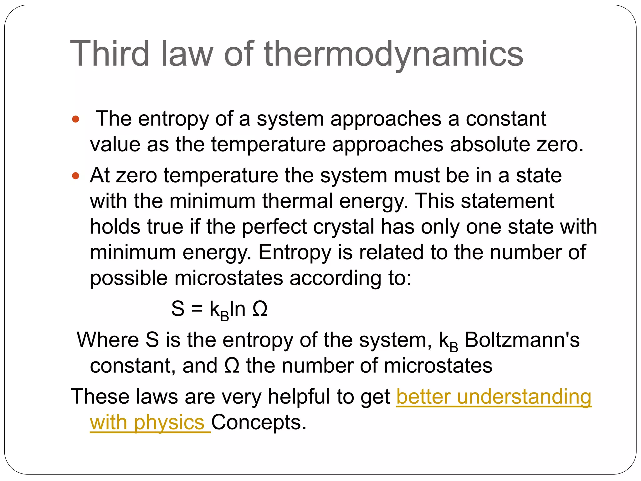 Laws of thermodynamics | PPTX