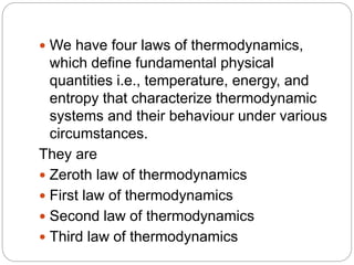 Laws of thermodynamics | PPTX