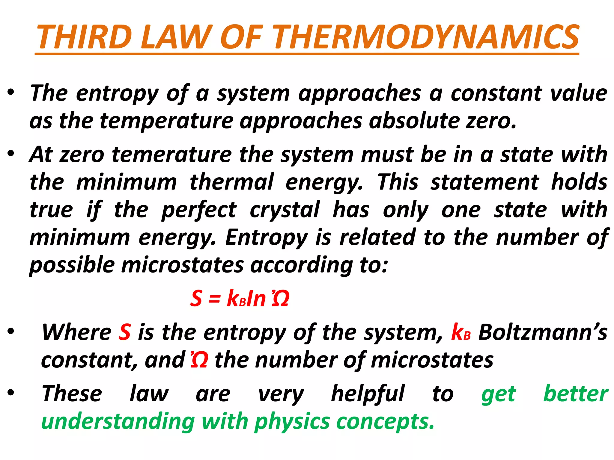 Laws of thermodynamics | PPTX