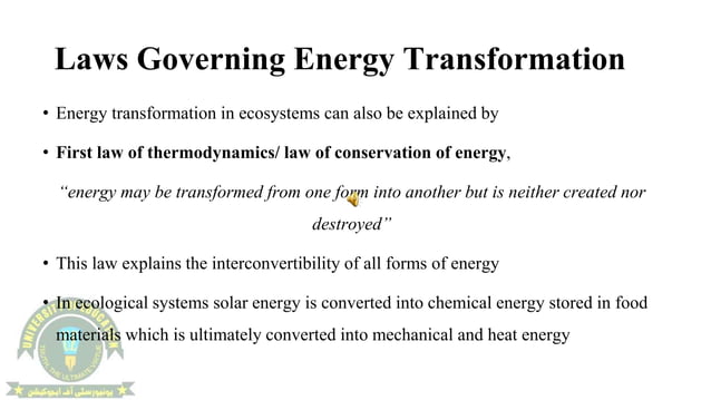Laws of thermodynamics .ecology introduction .energy | PPTX ...