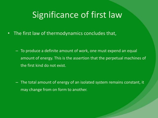 Laws of thermodynamics and their significance | PPTX | Physics | Science