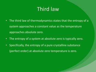 Laws of thermodynamics and their significance | PPTX