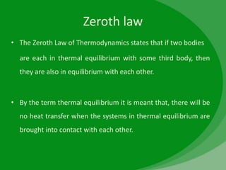 Laws of thermodynamics and their significance | PPTX