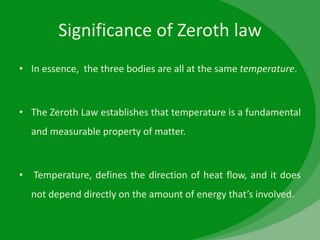 Laws of thermodynamics and their significance | PPTX