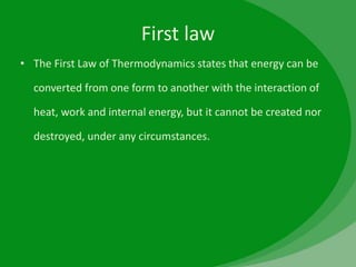 Laws of thermodynamics and their significance | PPTX