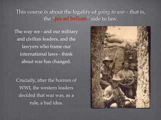 Laws of war intro slideshow | KEY