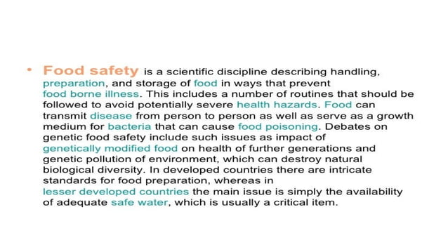 Basic Food Handling Training Power Point Presentation | PPT