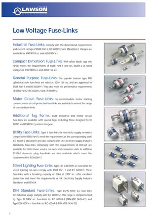 Lawson - Low Voltage Fuse Links | PDF