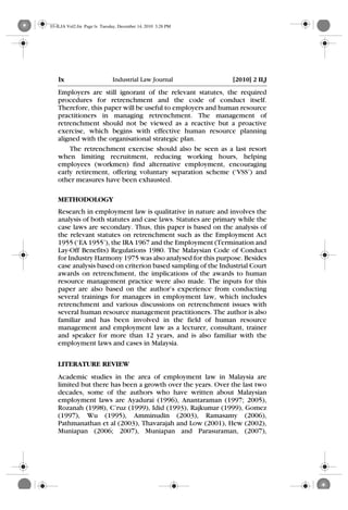 Laws on retrenchment and HR implications | PDF