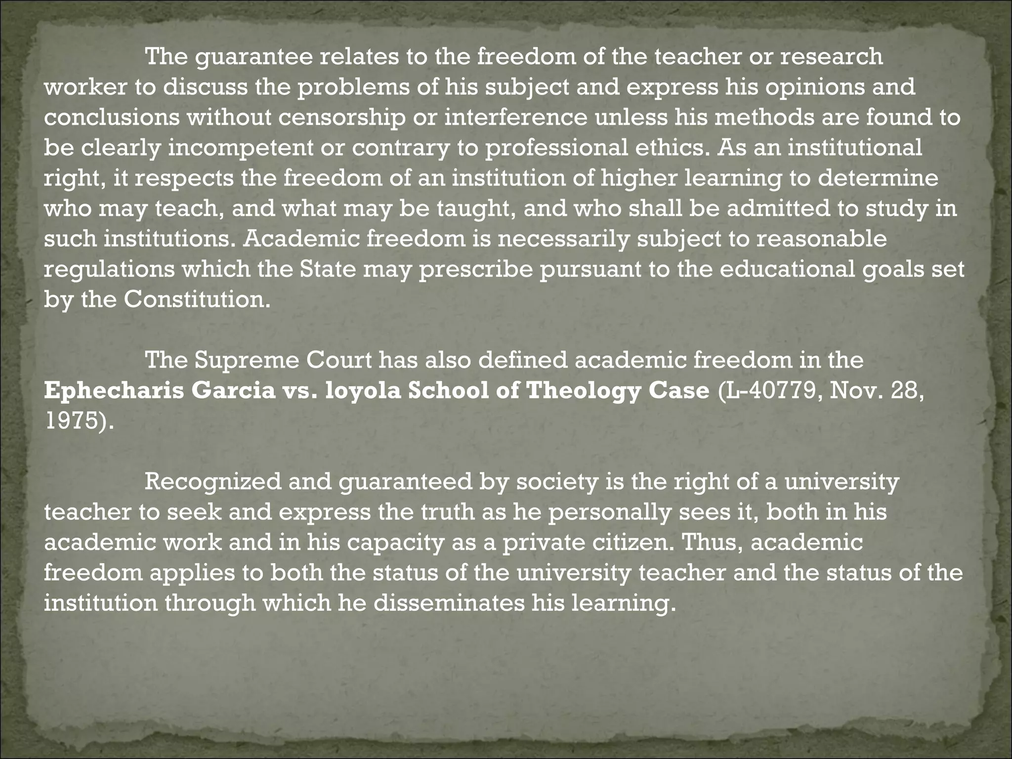 Laws relating to teaching personnel | PPT