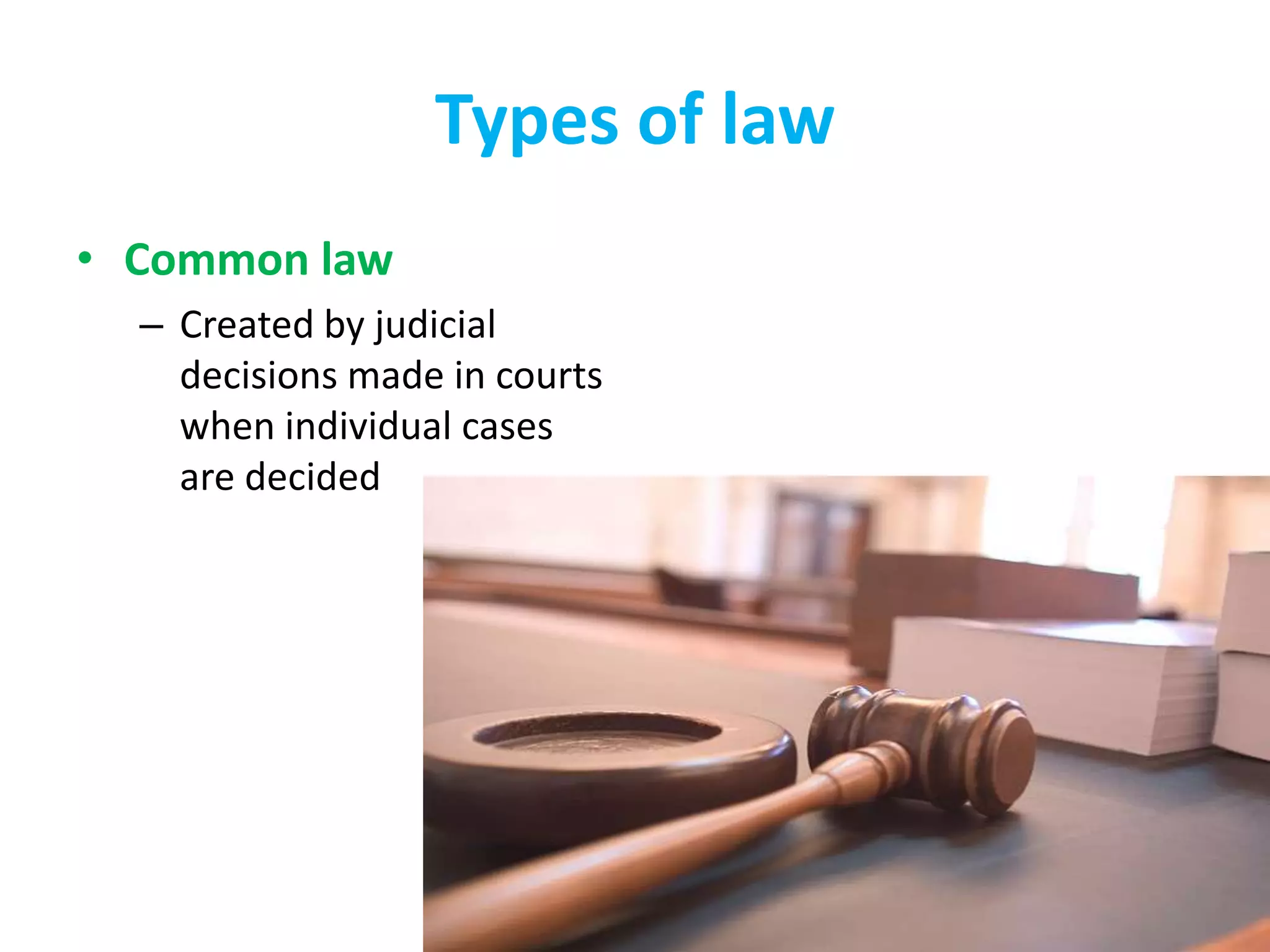 Legal System: Type of law, Torts and Liabilities | PPTX