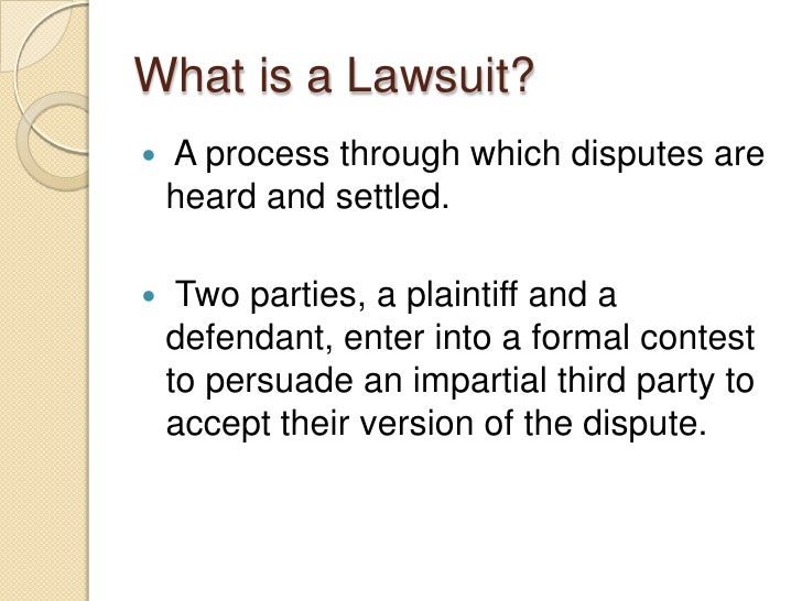 Lawsuit Meaning