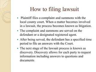 Lawsuit presentation | PPTX