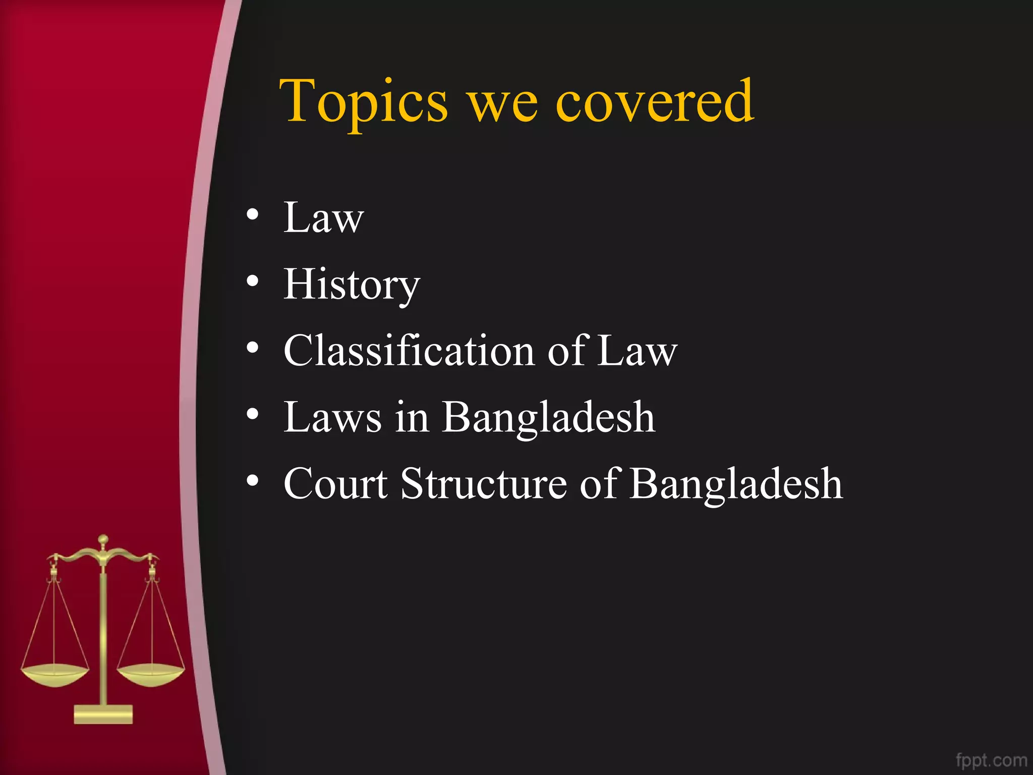 Law and Court Structure of Bangladesh | PPT