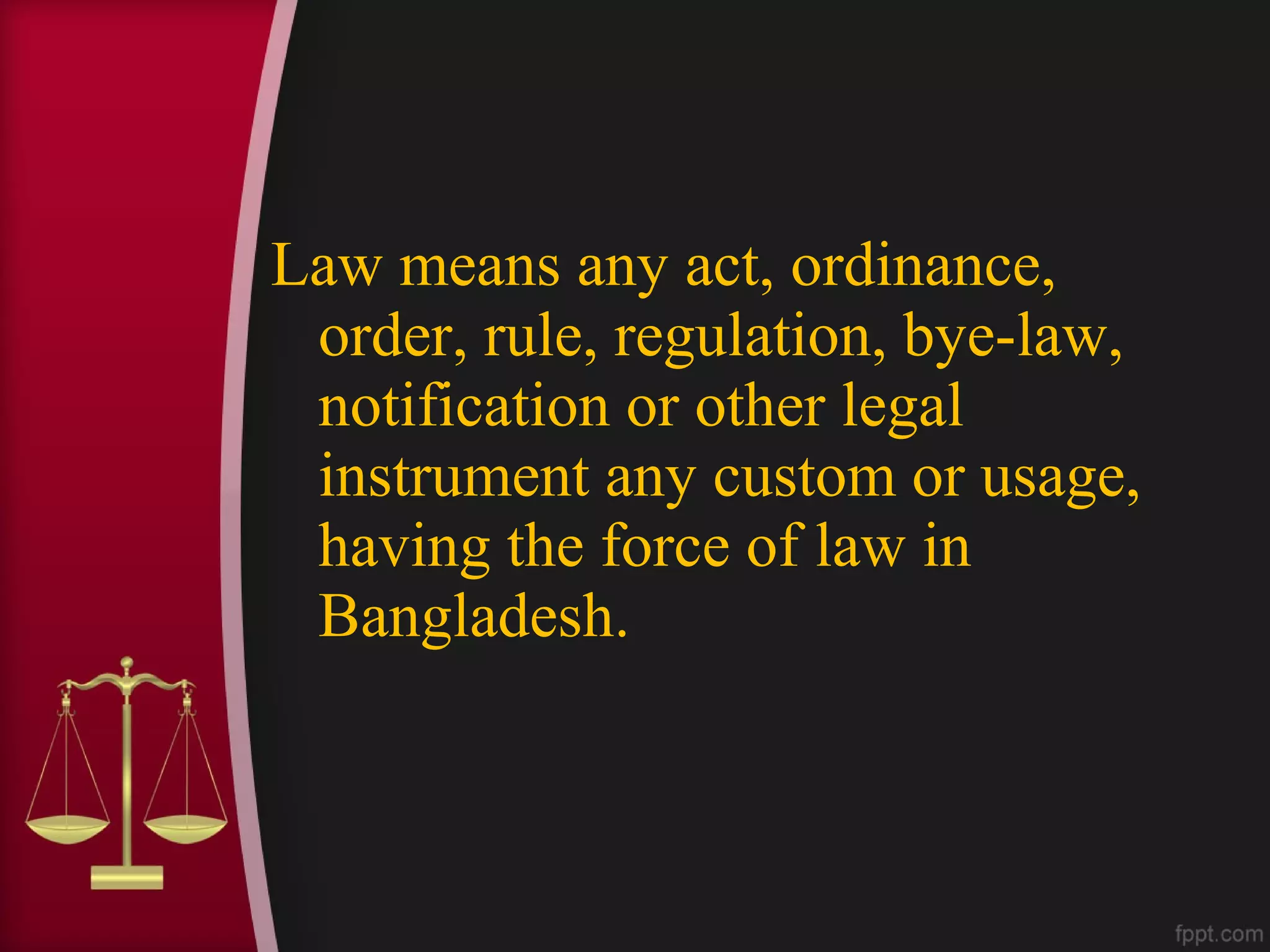 Law and Court Structure of Bangladesh | PPT