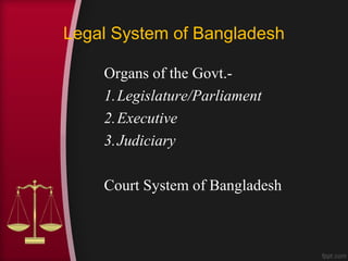 Law and Court Structure of Bangladesh | PPT
