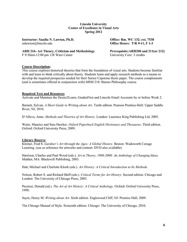 Lawton Sample Syllabi Package | PDF