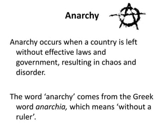 Law versus anarchy | PPT