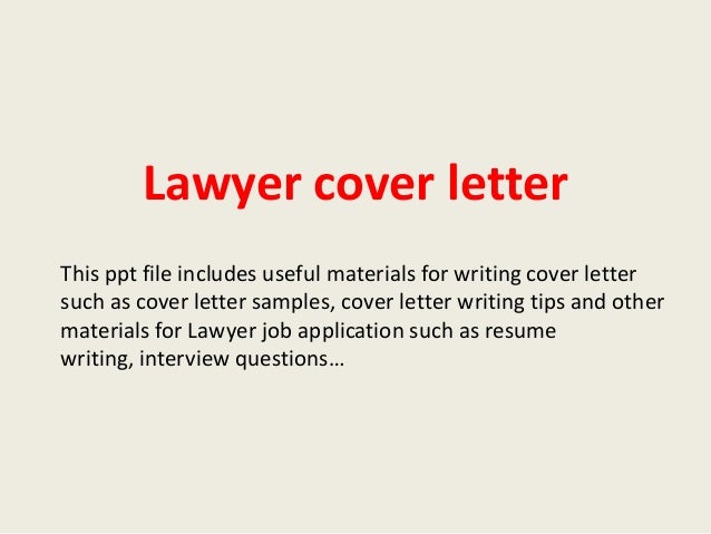 Lawyer Cover Letter lawyer-cover-letter
