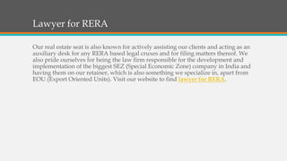 Lawyer for RERA | PPTX