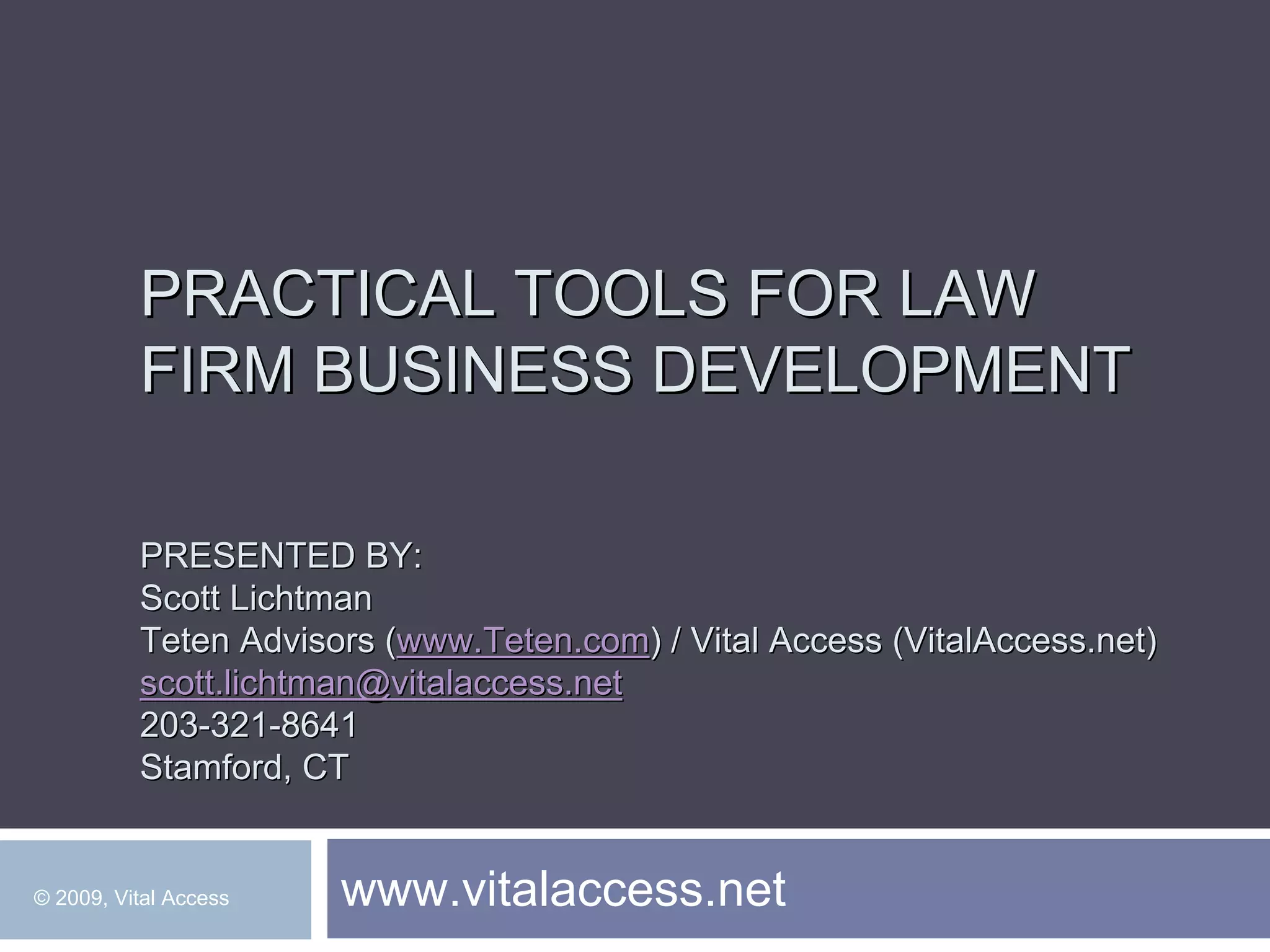 Practical Law Firm Business Development | PDF