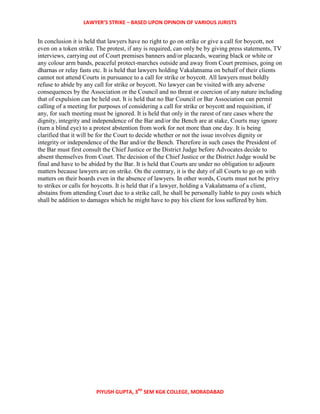 Lawyers Strike for Professional Ethics Class | PDF